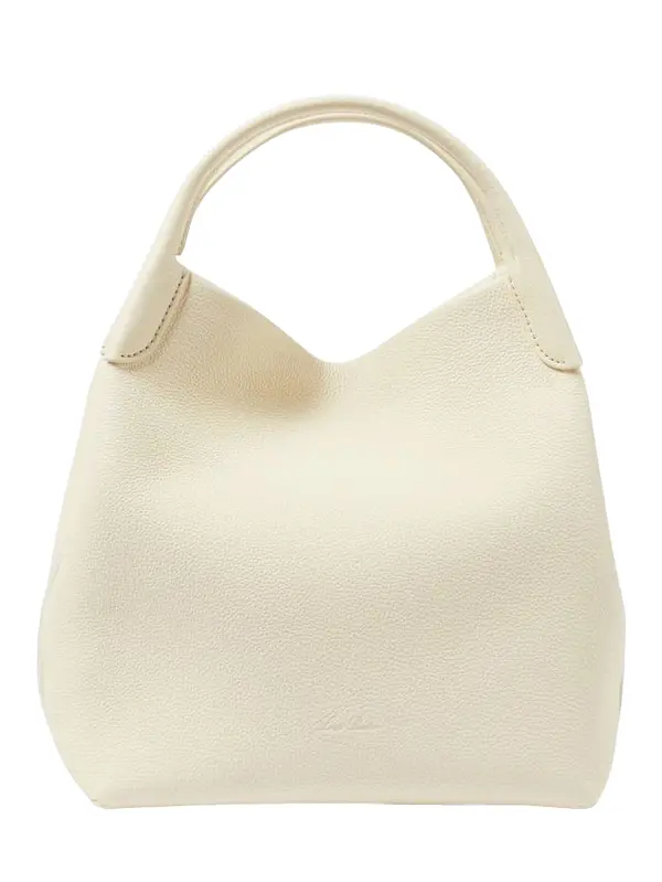 Loro Piana Bale Large Leather Tote Bag - White
