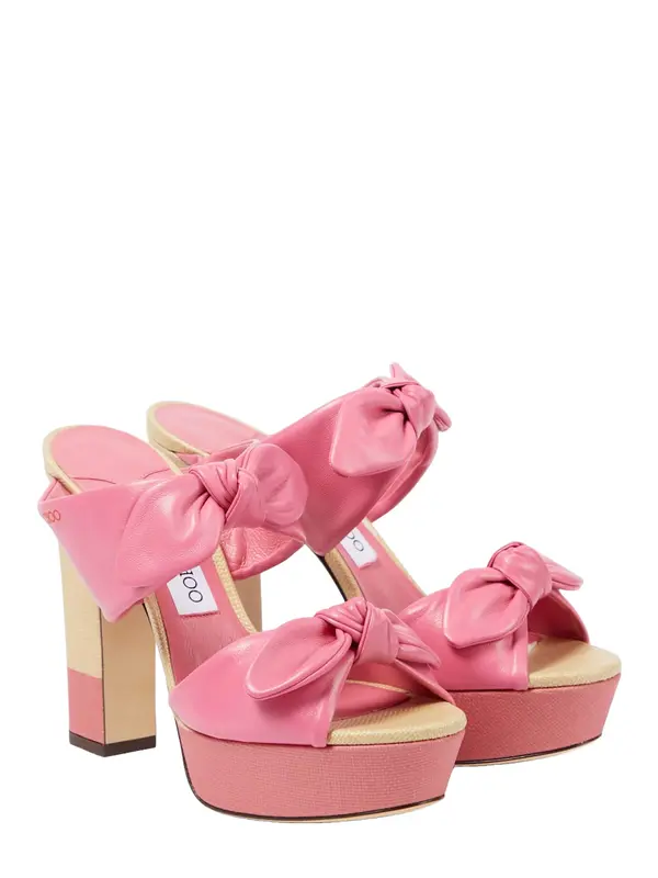 JIMMY CHOO Rua 120 Platform Sandals - Pink