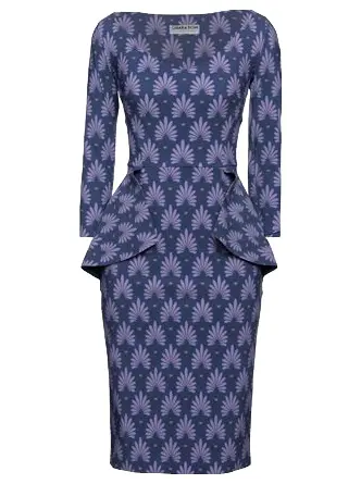 Chiara Boni La Petite Robe Floral-print Midi Dress - Navy