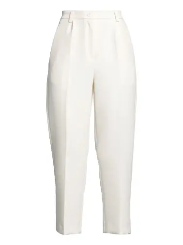 VICOLO Straight-leg Cropped Pants - White