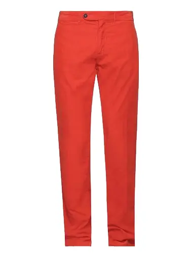 Massimo Alba Cotton Corduroy Pants - Tomato Red