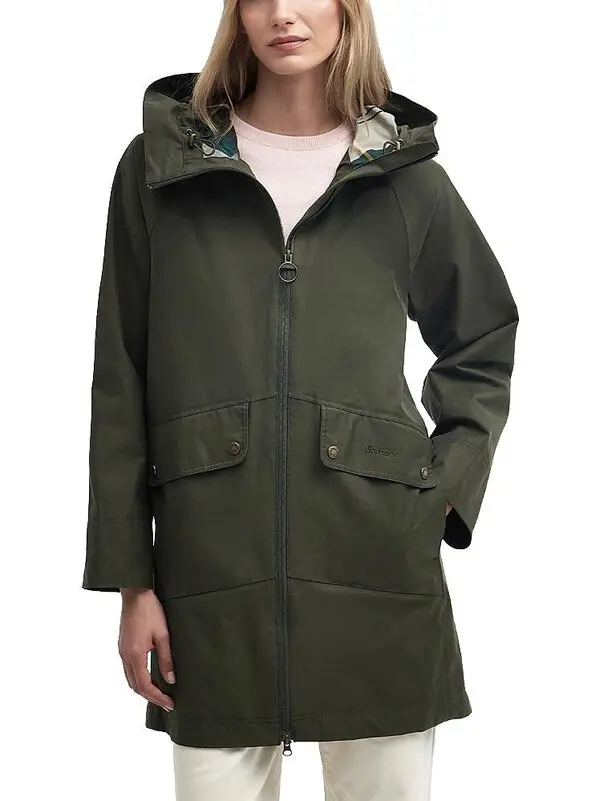 Barbour Heron Long Line Waterproof Jacket - Olive