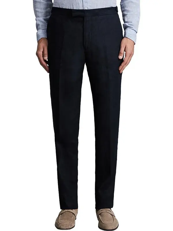 REISS Kin Slim Fit Trousers - Navy