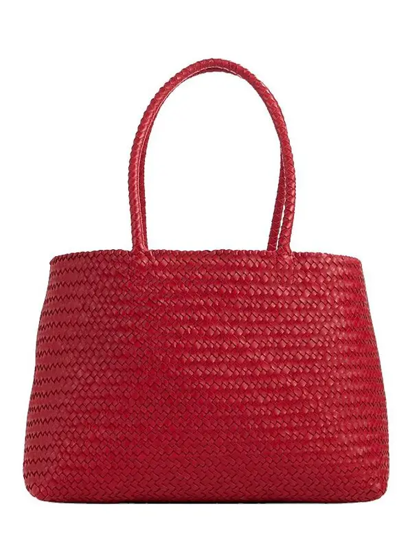 Madewell Transport E/w Woven Tote - Scarlet