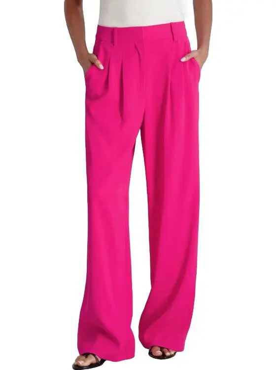 French Connection Harrie Wide Leg Suiting Pants - 80-electric Pink