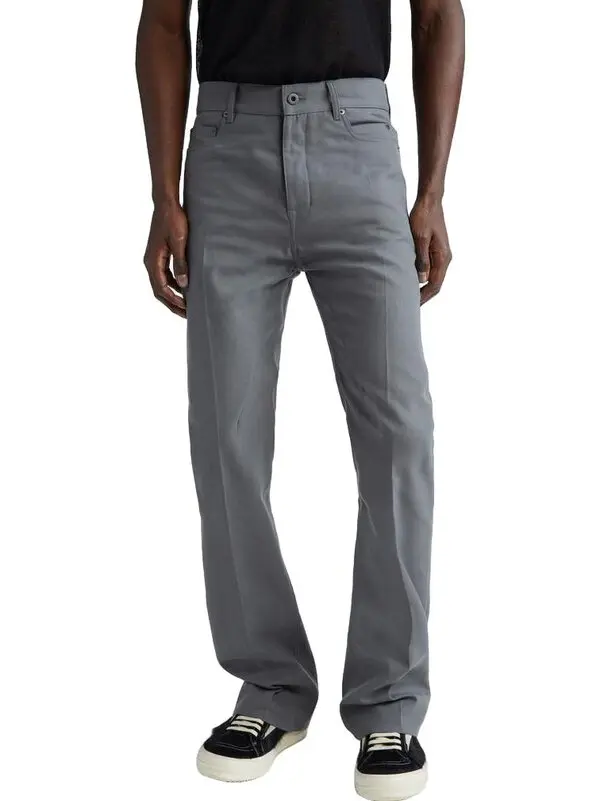 Rick Owens Jim Slim Fit Bootcut Trousers - Smoke