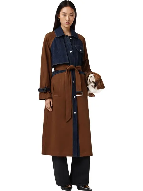 ALLSAINTS Dayly Trench Coat - Brown