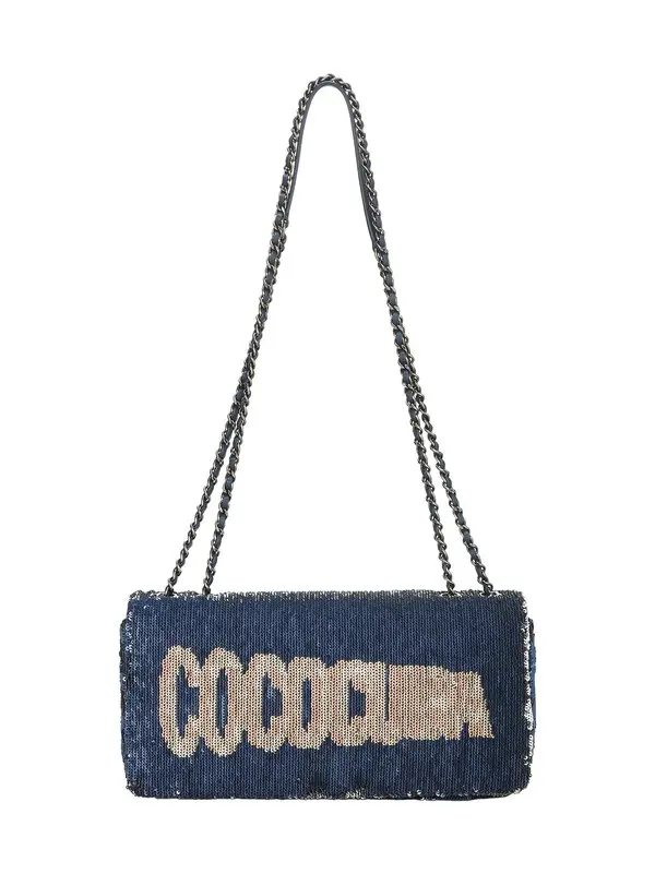 Chanel Sequin Coco Cuba Clutch - Navy