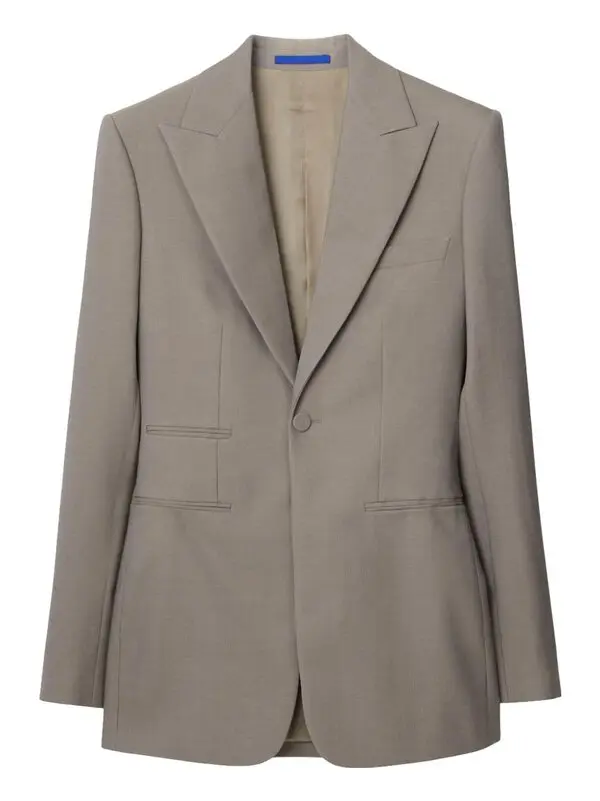 Burberry Single-breasted Wool Blazer - Neutrals