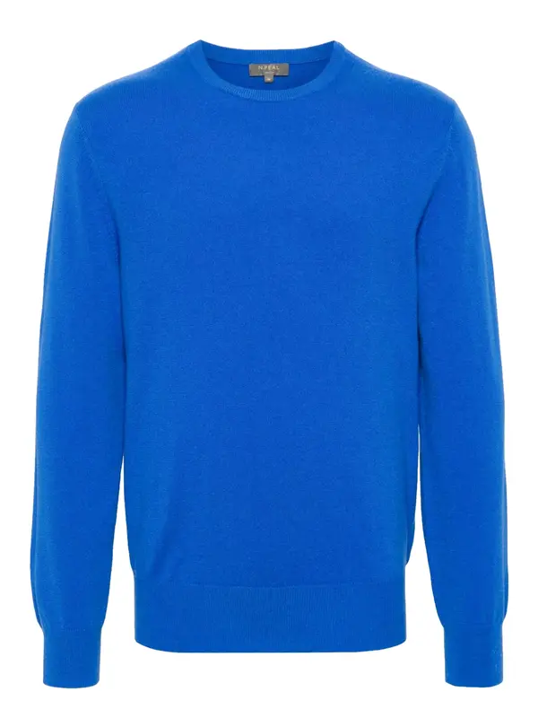 N.peal Oxford Organic Cashmere Jumper - Blue