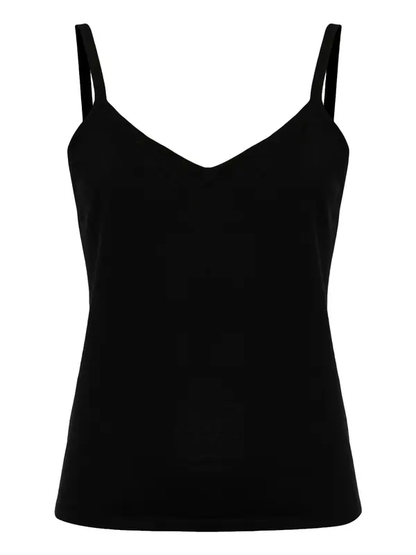 N.peal Fine-knit Cami Top - Black