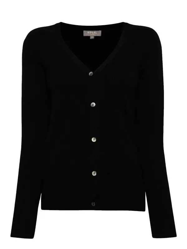 N.peal Lara Cashmere Cardigan - Black