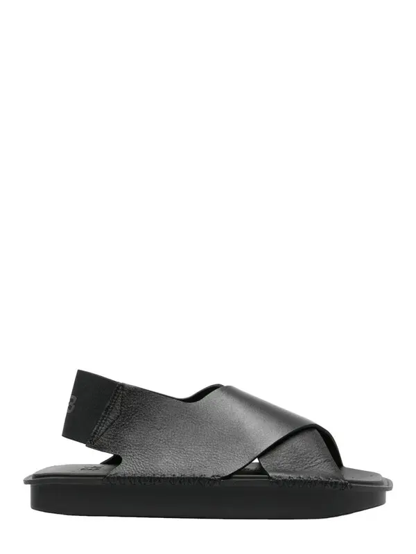 Y3 Chunky Leather Sandals - Black