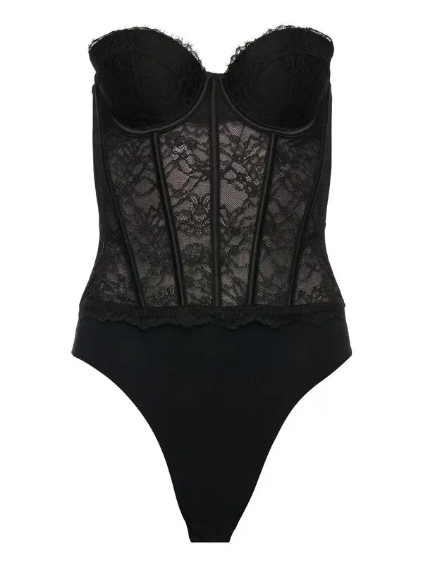 Retrofete Otto Strapless Bodysuit - Black