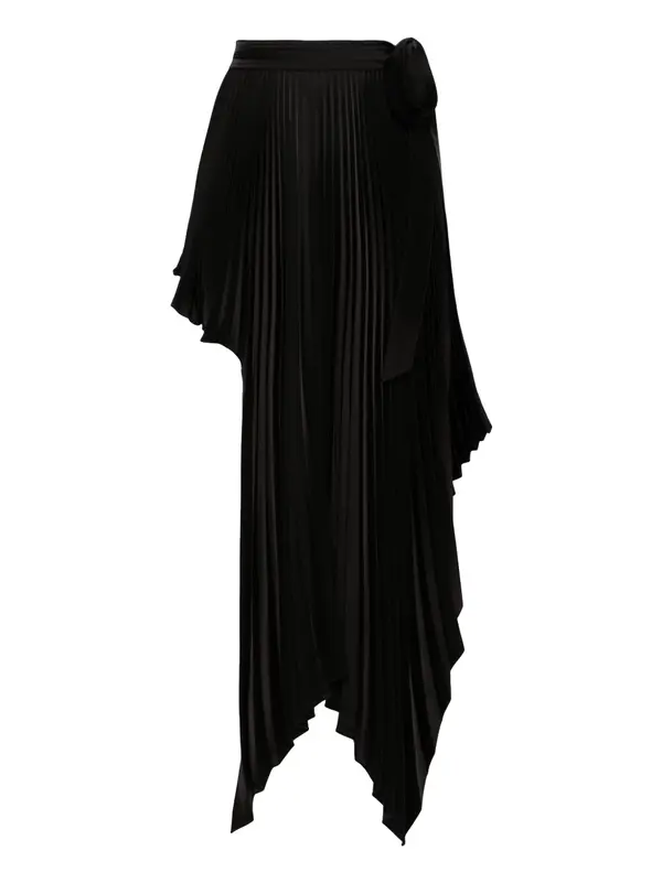 PETER DO Sliced Pleated Wrap Skirt - Black