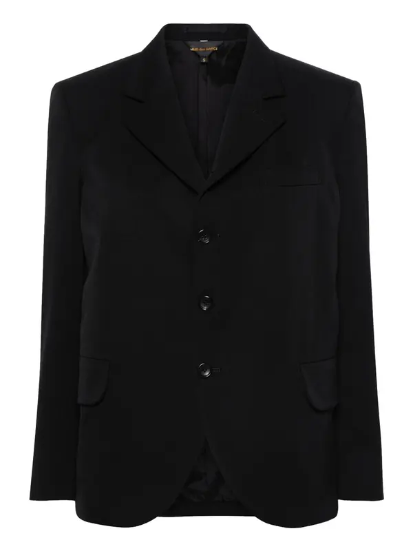 Comme Des Garçons Single-breasted Wool Blazer - Black