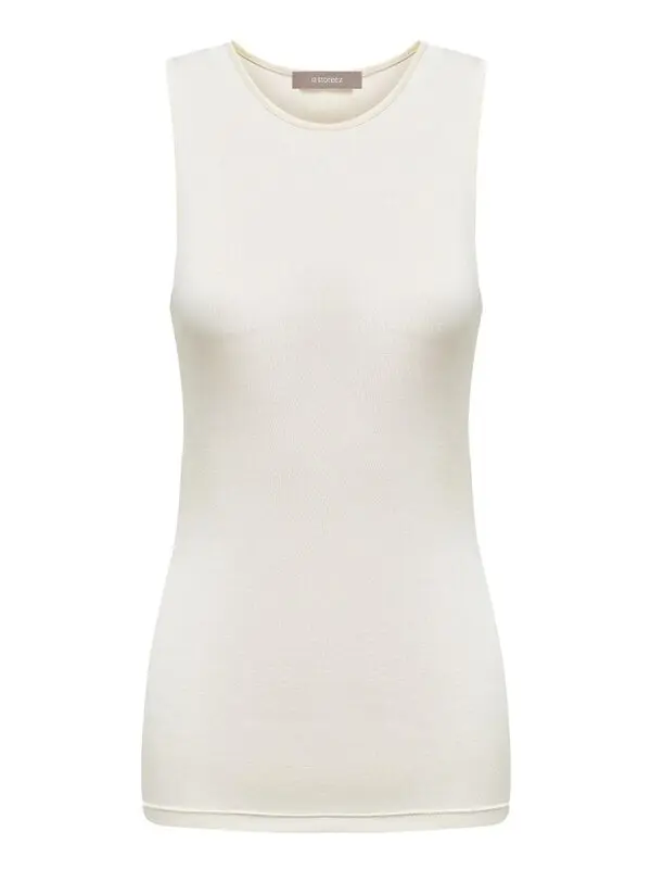 12 STOREEZ Crew-neck Tank Top - Neutrals