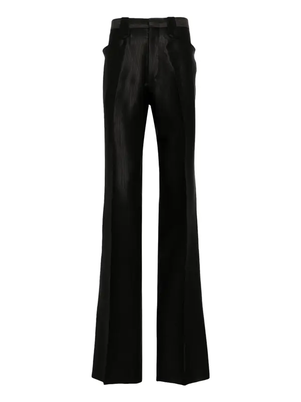 MAISON MARGIELA Herringbone Straight-leg Trousers - Black