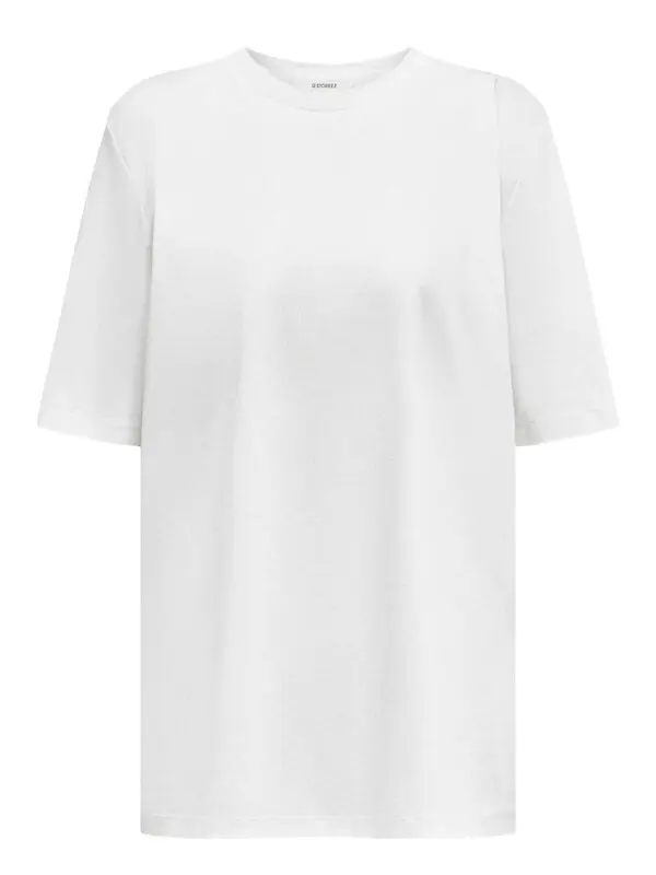 12 STOREEZ Crew-neck Cotton T-shirt - White