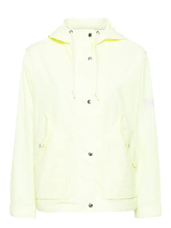 YVES SALOMON Press-stud Hooded Jacket - Yellow
