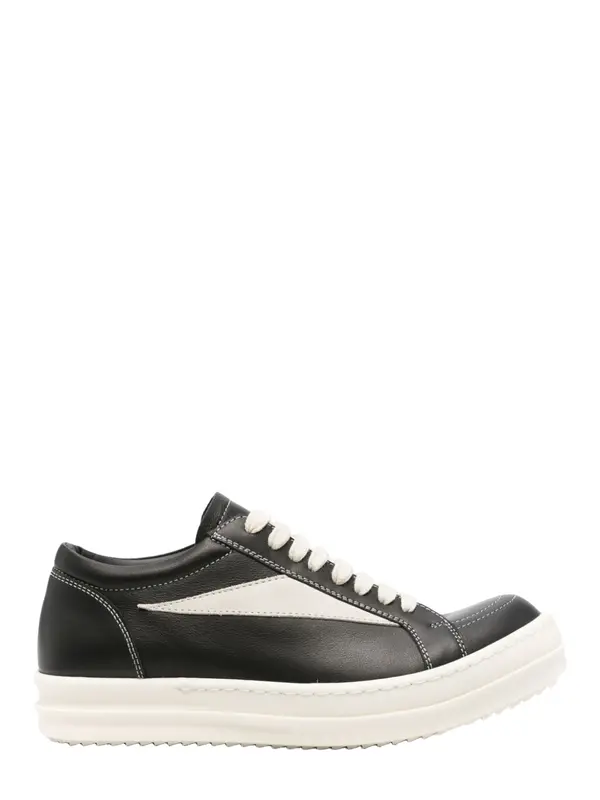 Rick Owens Lace-up Leather Sneakers - Black