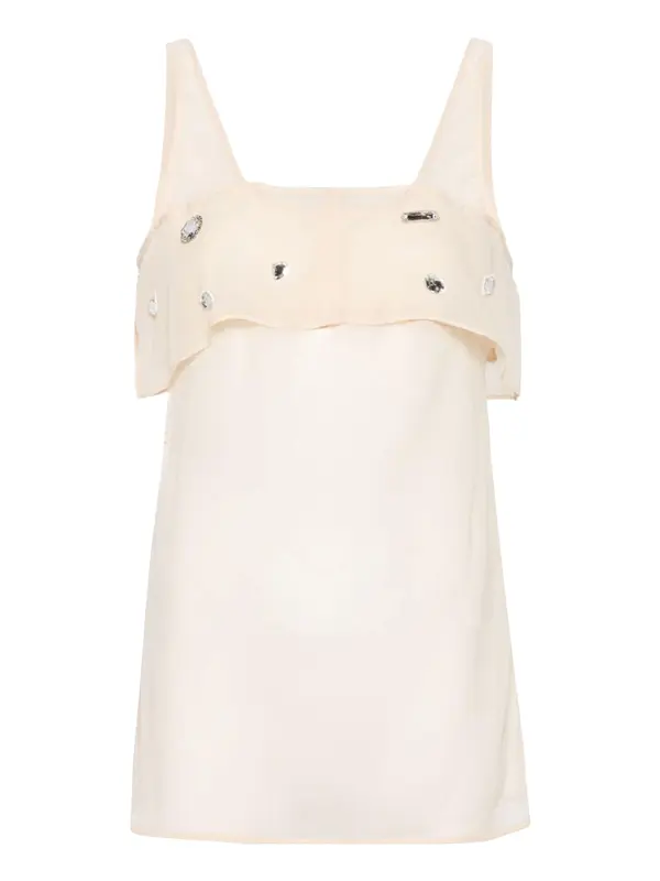 3.1 Phillip Lim Crystal-embellished Tank Top - Neutrals