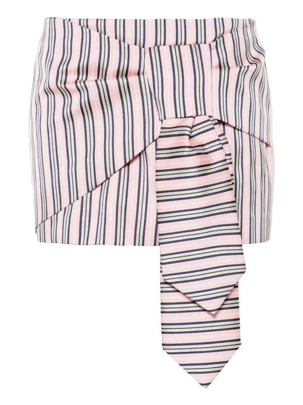 Dsquared2 Tie-knot Striped Mini Skirt - Pink