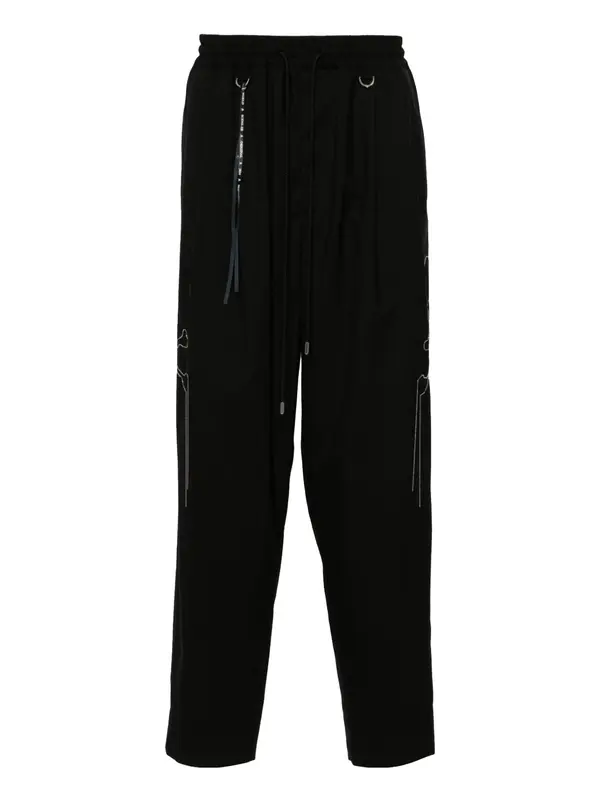 MASTERMIND WORLD Beaded-skulls Wool Trousers - Black