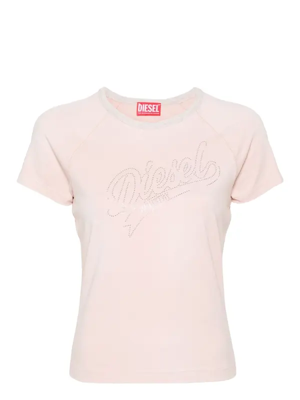 DIESEL T-vincie Rhinestone-embellished T-shirt - Pink