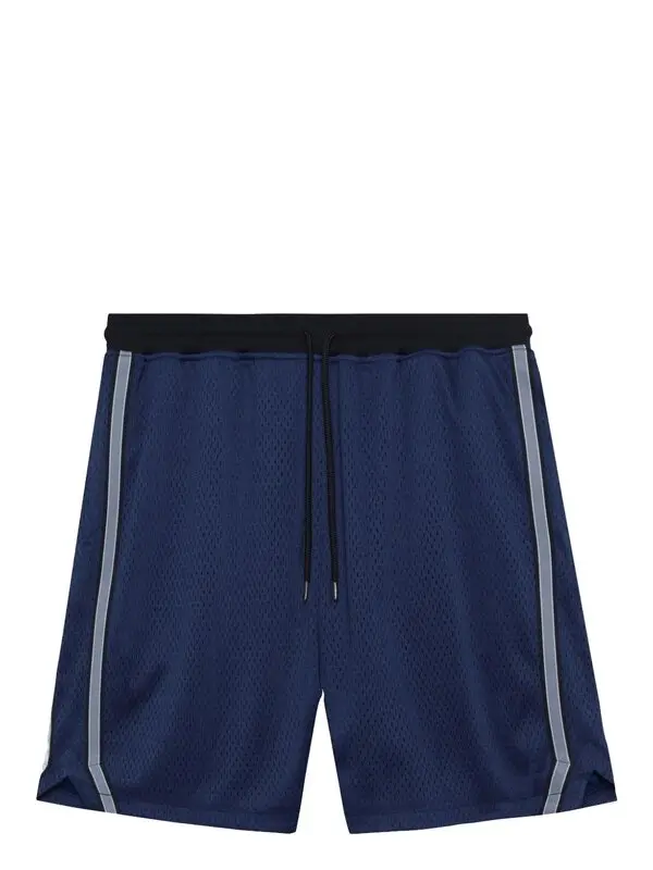 John Elliott Stripe-detail Mesh Shorts - Blue