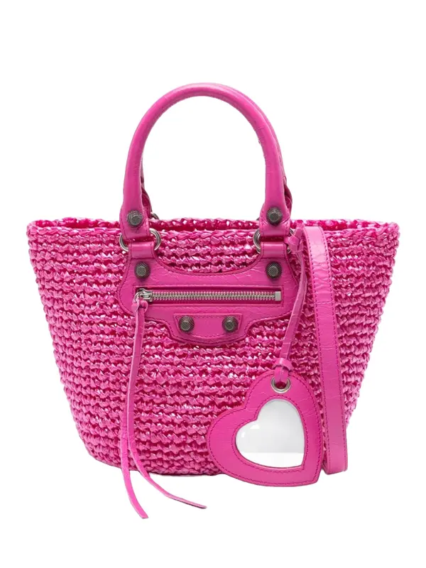 Balenciaga Small Le Cagole Panier Tote Bag - Pink