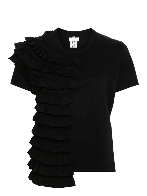 Noir Kei Ninomiya Ruffled-layer T-shirt - Black