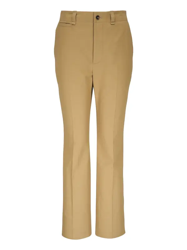 Saint Laurent Straight-leg Cotton Trousers - Neutrals