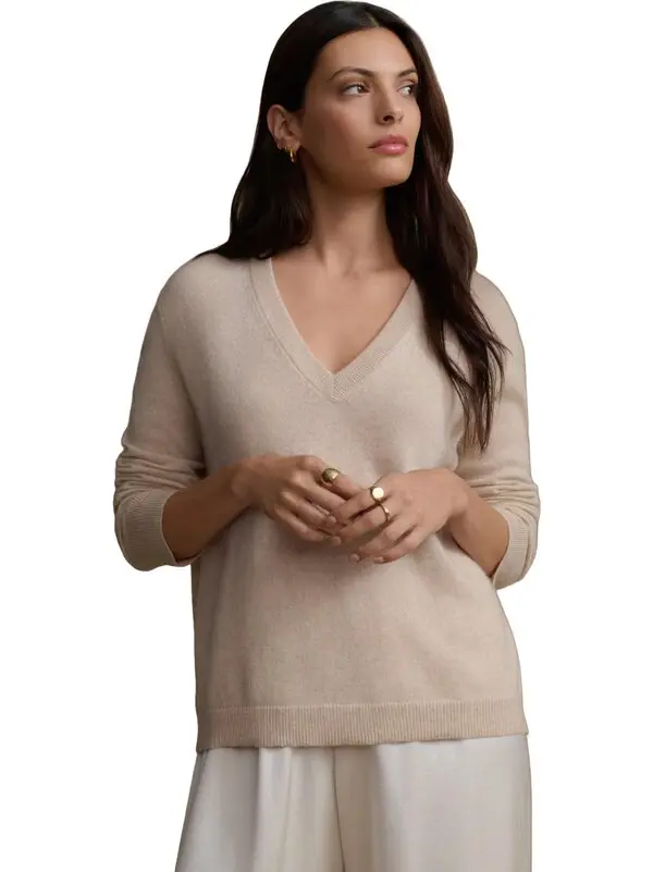 Jenni Kayne Flynn Cashmere Sweater - Oatmeal