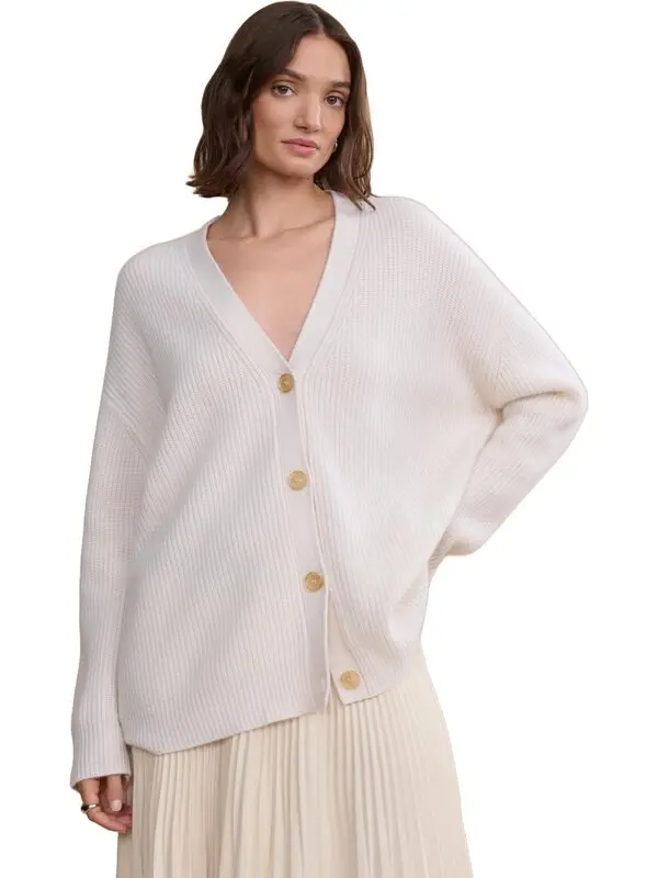Jenni Kayne Cashmere Cocoon Cardigan Sweater - Ivory