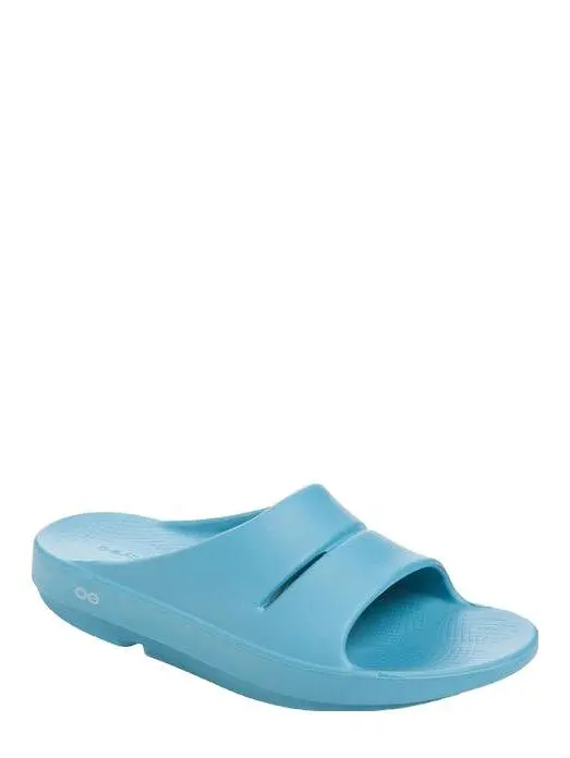 OOFOS Ooahh Slide Sandal - Ocean Blue