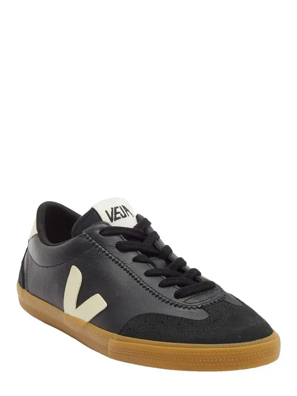 VEJA Volley Leather Sneakers - Black Pierre