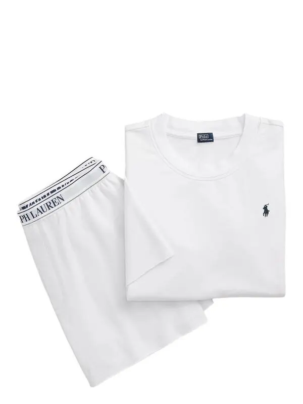 Polo Ralph Lauren Club Terry 2-piece T-shirt & Shorts Set - White Cloud