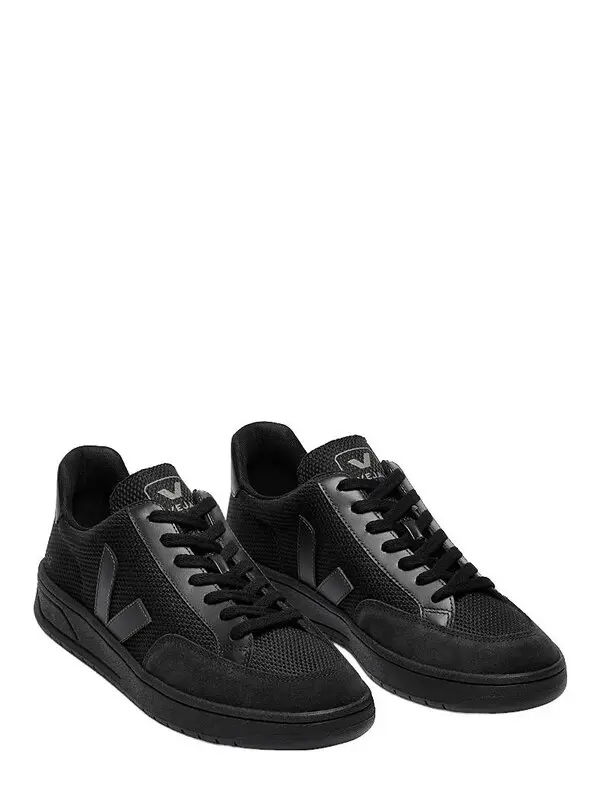 VEJA V- Lace Up Sneakers - Black