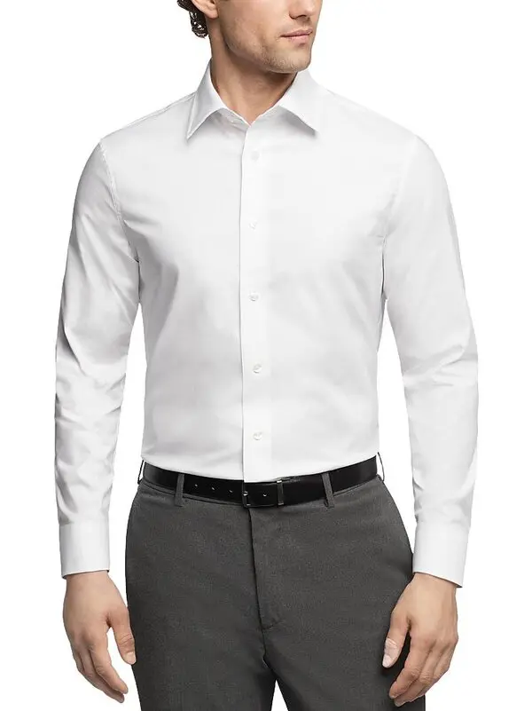 Bloomingdale'S Slim Fit Stretch Dress Shirt - White