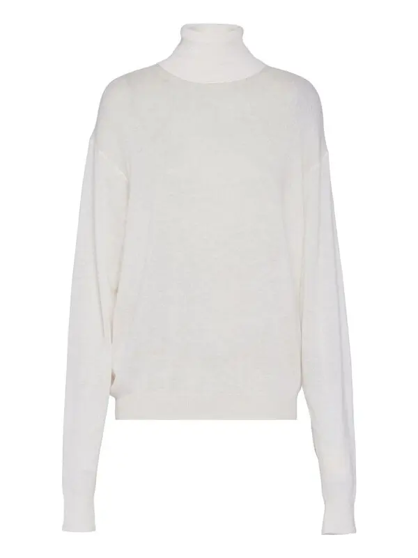 Prada Cashmere Roll-neck Jumper - White