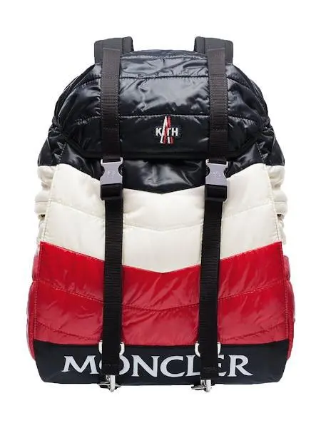Kith Moncler Rucksack - Navy Blue/white/red
