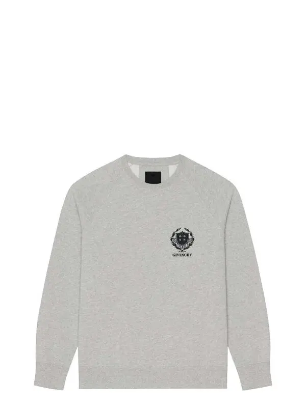Givenchy Crest Slim Fit Sweatshirt - Grey