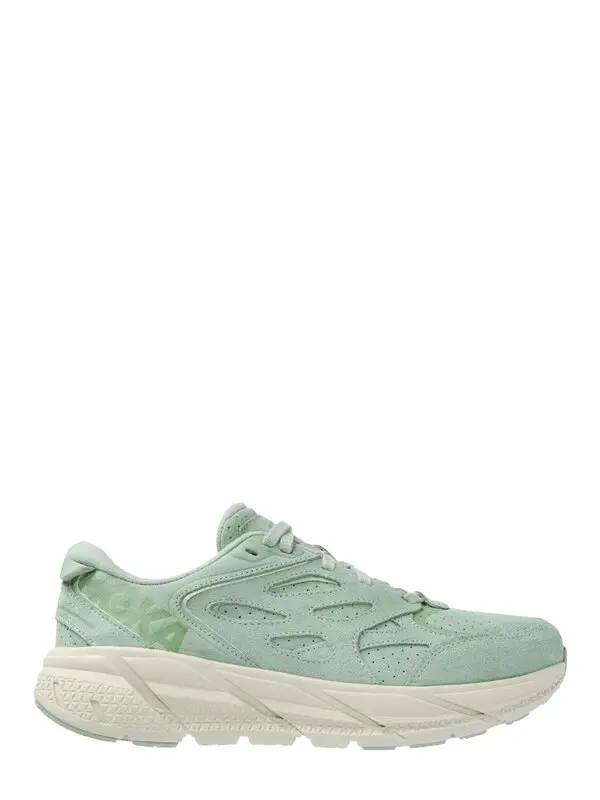 Hoka One One Clifton L Suede Sneakers - Smoke Green/celadon Tint