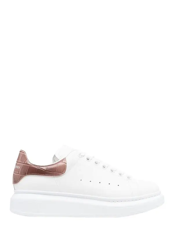 Alexander McQueen Oversized Croc Sneakers - White/burnt Pink
