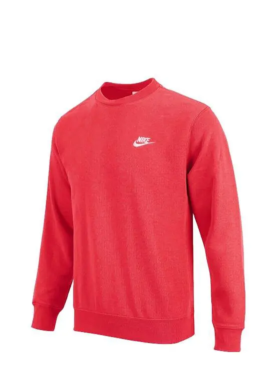 Nike Sportswear Club Fleece Crewneck Sweatshirt - University Red/white