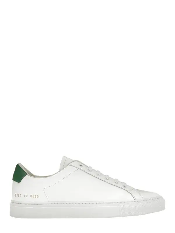 COMMON PROJECTS Retro Low Top Sneakers - White/green