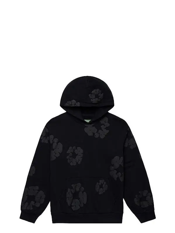 DENIM TEARS Cotton Wreath Hoodie - Black Monochrome