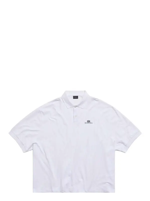 Balenciaga Bb Classic Polo Shirt Oversized For - White