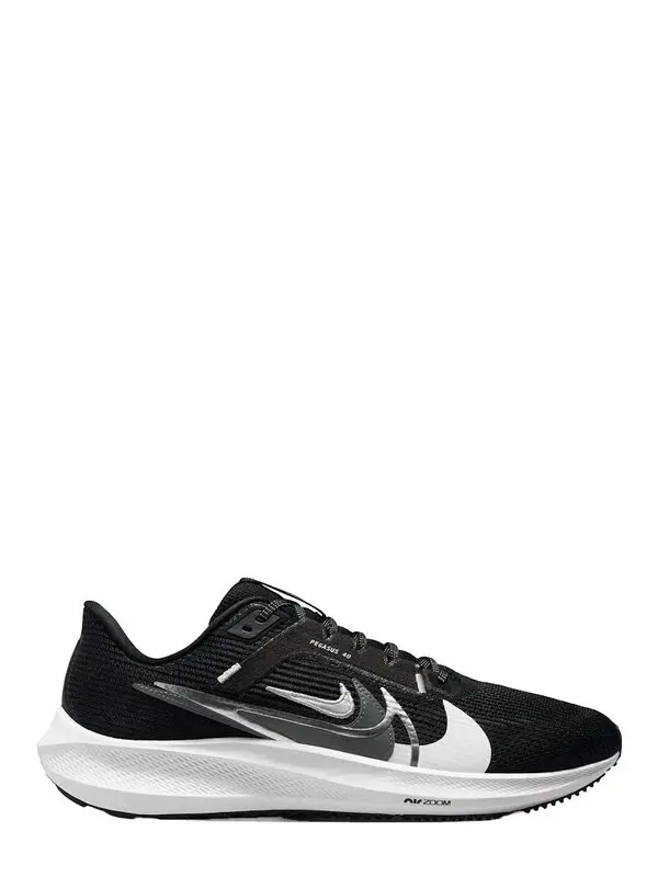 Nike Air Zoom Pegasus 40 Prm Quadruple Swoosh Sneakers - Black/white/bright Mandarin